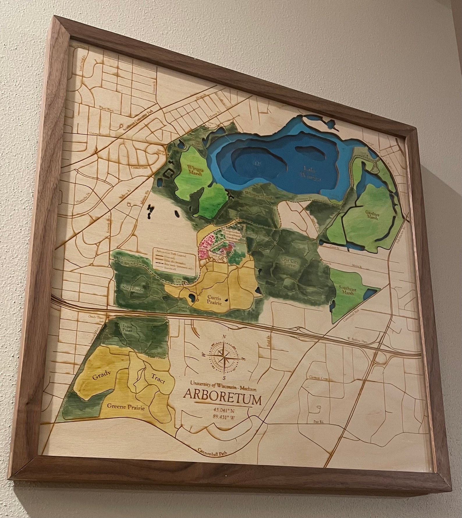 Custom 3D Laser-cut Lake Bathymetry Map - Etsy