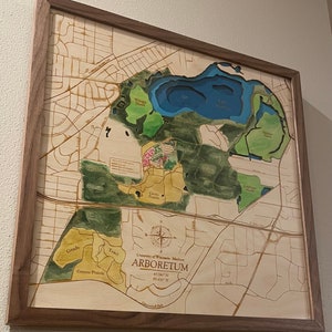 Custom 3D Laser-cut Lake Bathymetry Map - Etsy