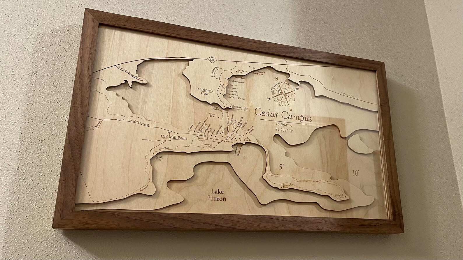 Custom 3D Laser-cut Lake Bathymetry Map - Etsy