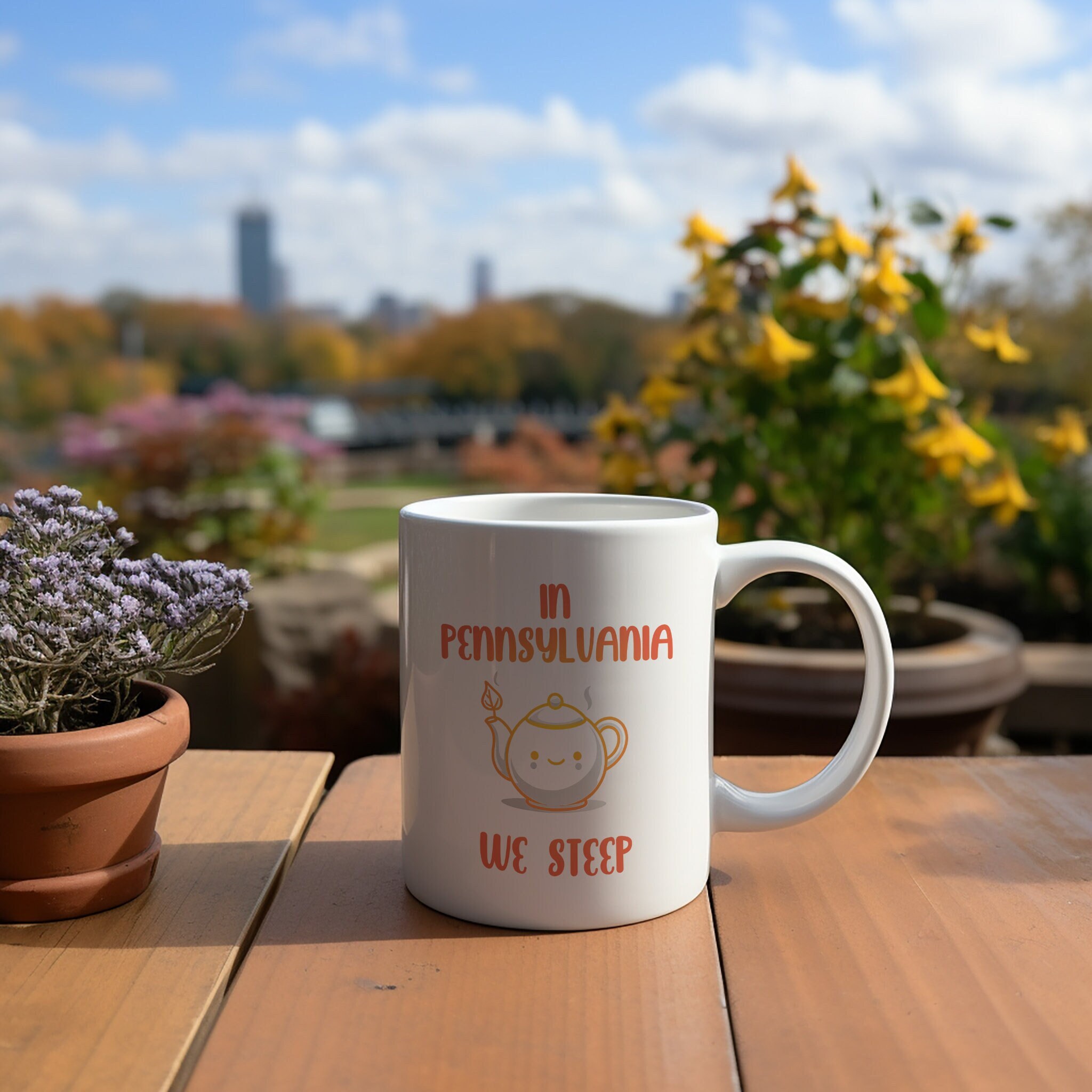 Pennsylvania Gift Mug for Her, Cute Teapot Gift, Pennsylvania Souvenir ...