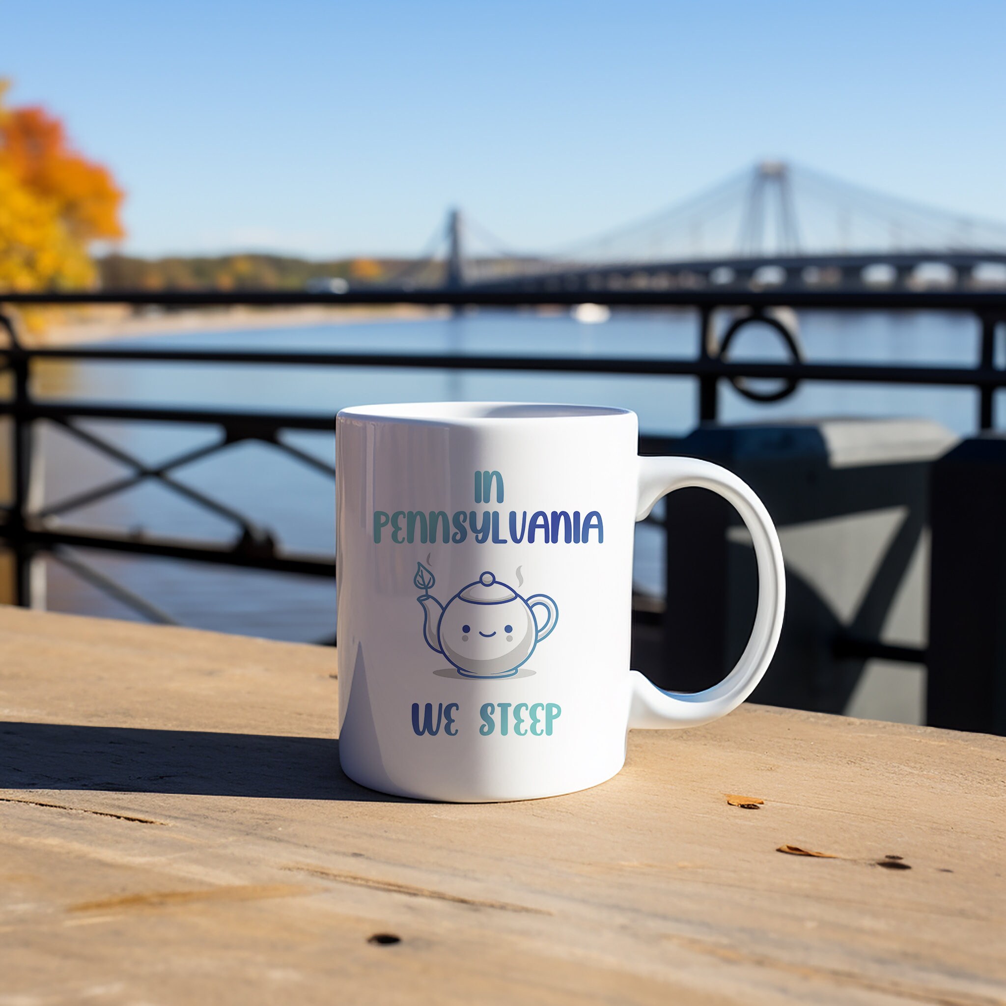 Pennsylvania Gift Mug for Her, Cute Teapot Gift, Pennsylvania Souvenir ...