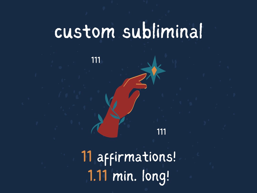 Custom Subliminal 11 Affirmations Personalized Manifestation Audio - Etsy