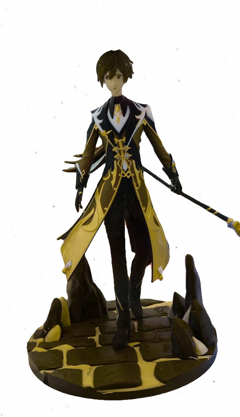 Zhongli Genshin Impact Model Figure – Fully Colored or DIY Unpainted - Etsy