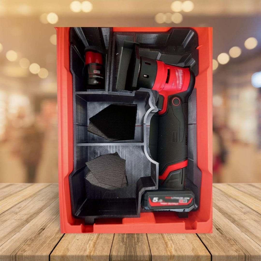 Milwaukee Packout M12 Orbital Detail Sander Insert | Custom Organizer ...