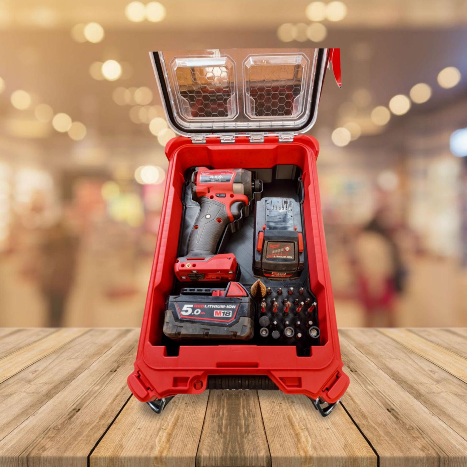 M18 Packout Organizer Case for Milwaukee Packout Hex Bits and Battery ...