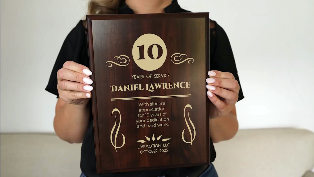 10 Year Work Anniversary Award | Ten Years of Being the Lead in Our ...