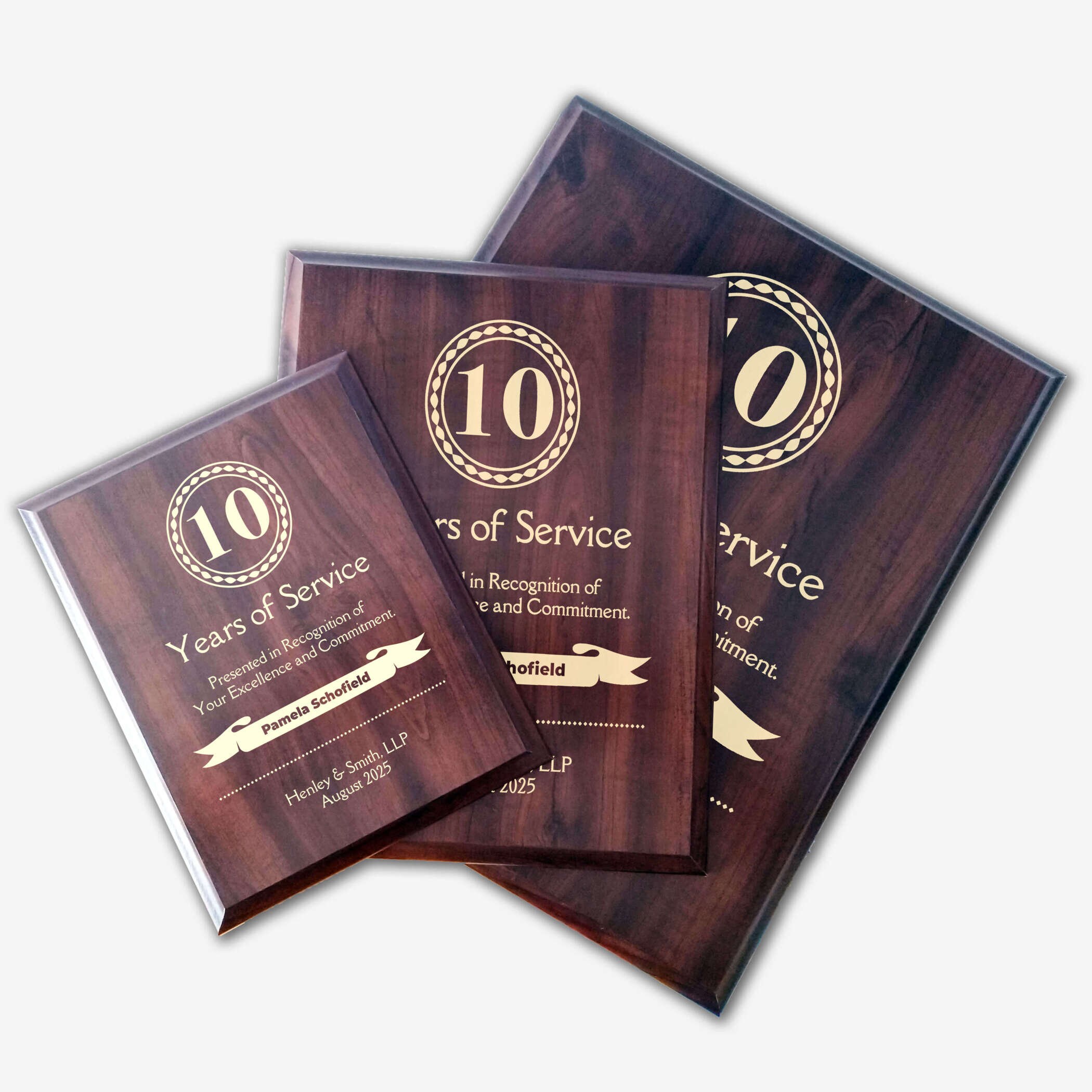 10 Year Work Anniversary Award | Modern Tribute to a Decade of ...