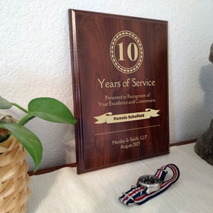 10 Year Work Anniversary Award | Modern Tribute to a Decade of ...