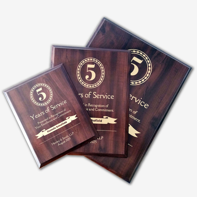 5 Year Work Anniversary Award | Five Years of Service Gift ...
