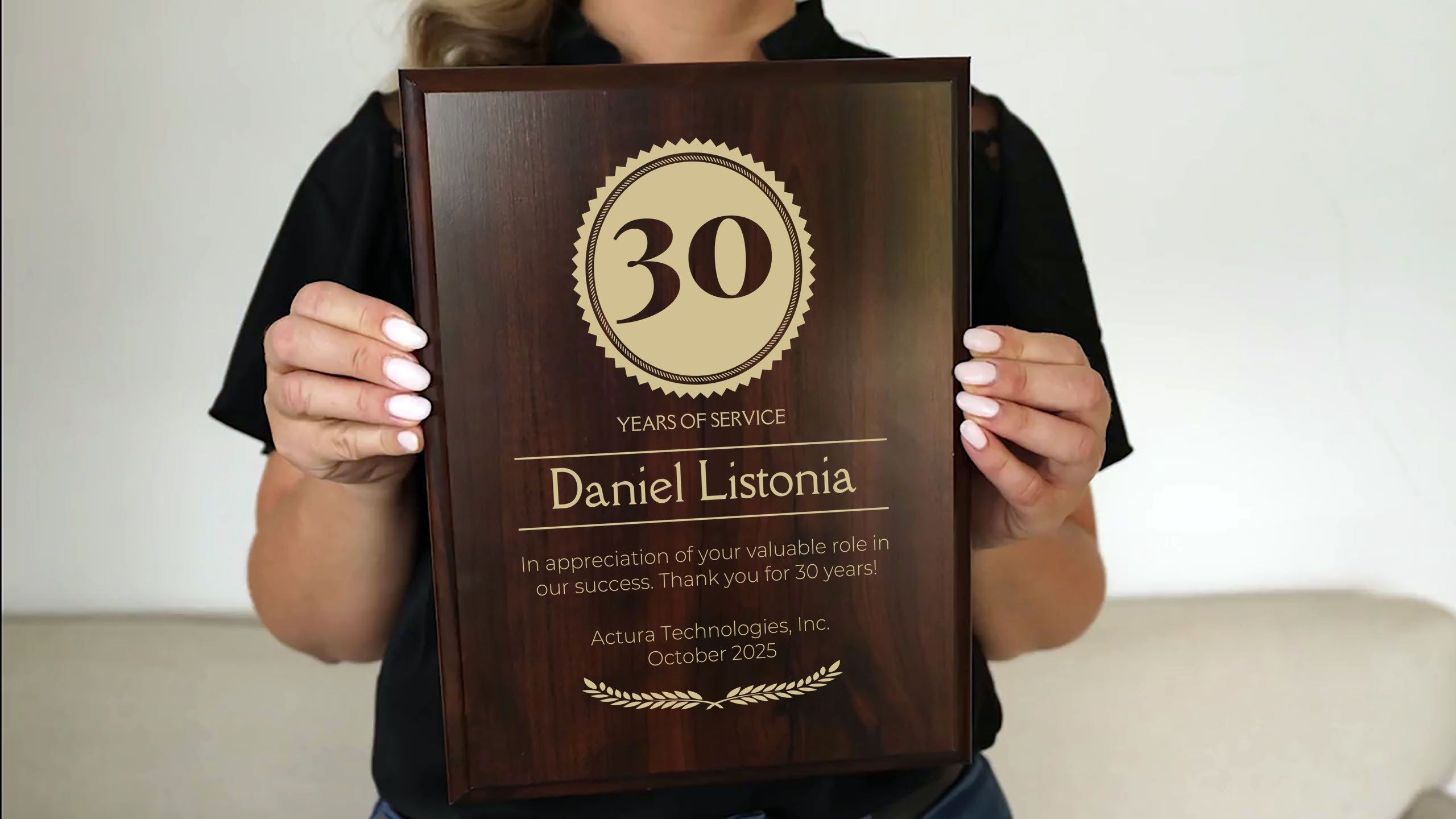 30 Year Work Anniversary Award | Thirty Years of Being the Foundation ...