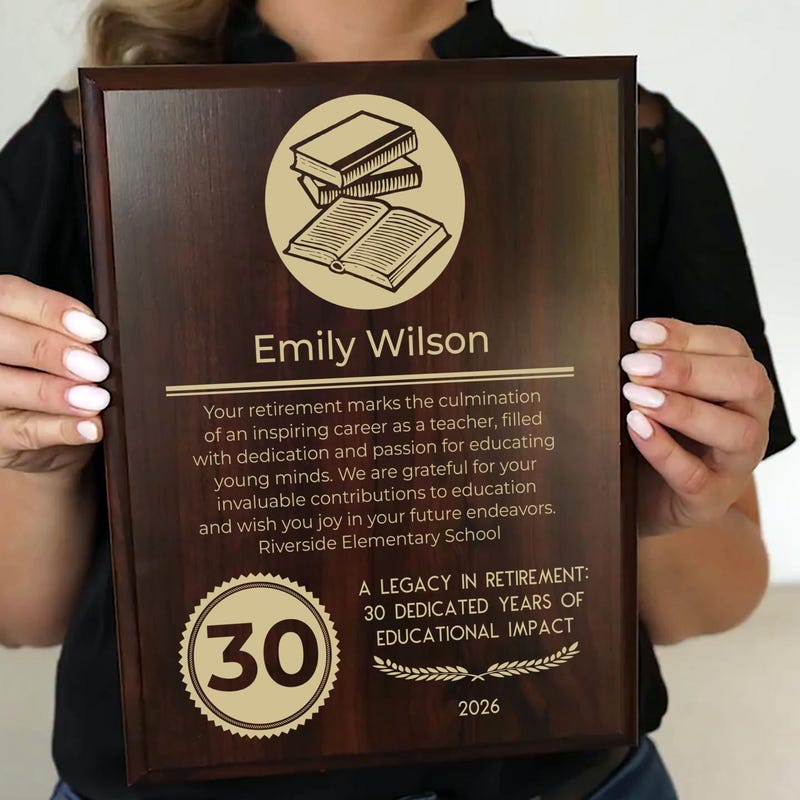 High End Retirement Plaque - Etsy