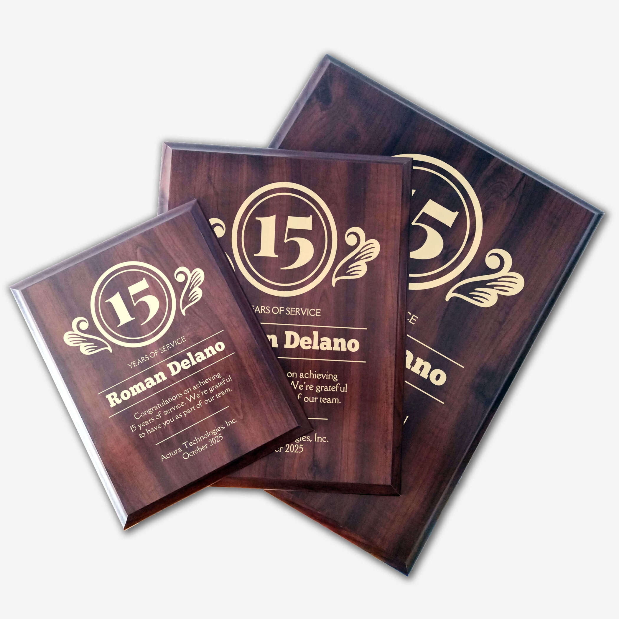 15 Year Work Anniversary Award Fifteen Years of Service Gift ...