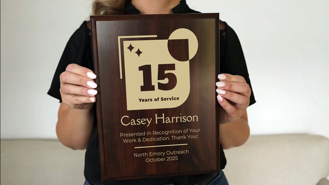 15 Year Work Anniversary Award | Fifteen Years of Visionary Leadership ...