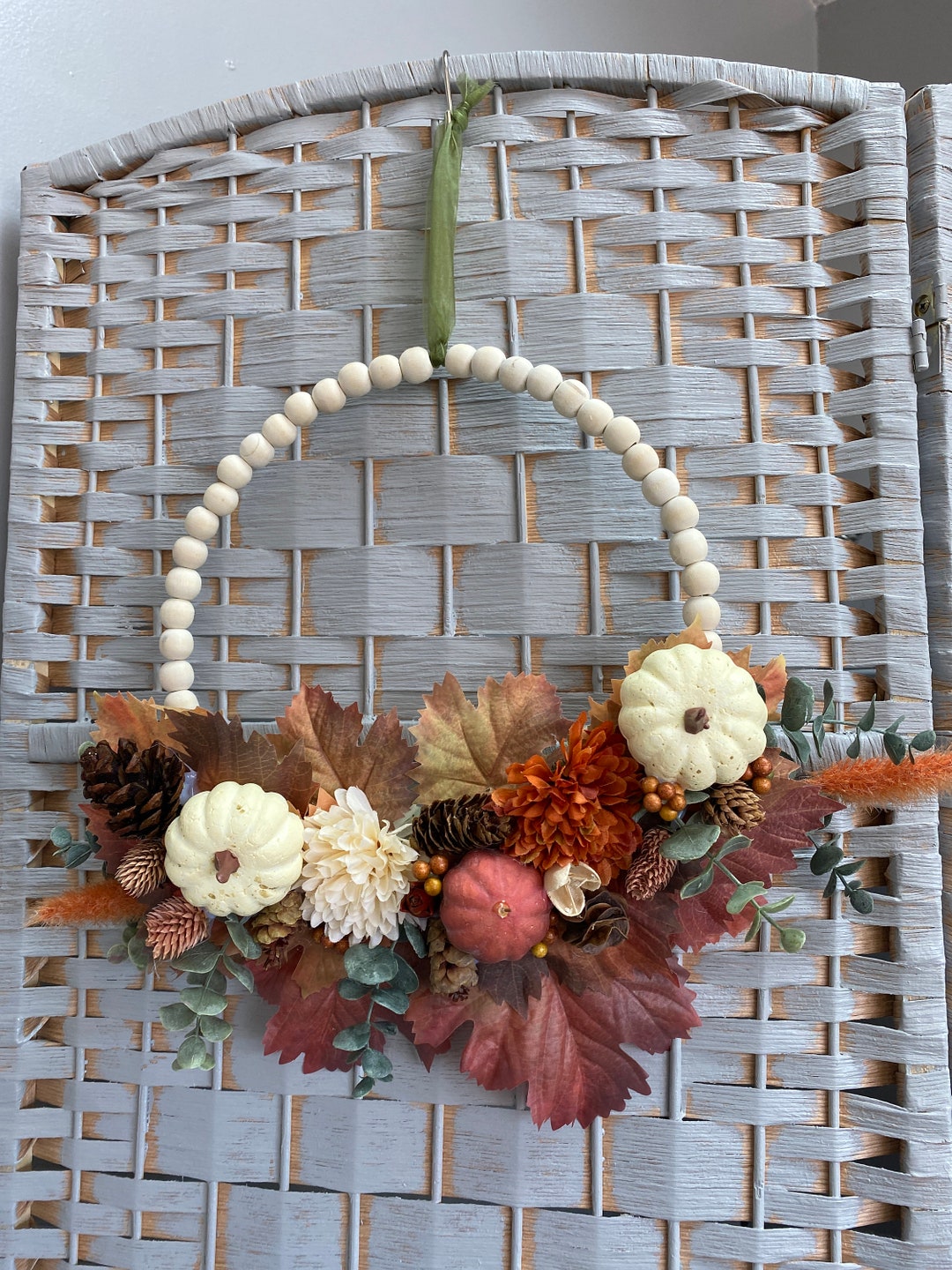 Fall Harvest Beaded Wreath - Etsy