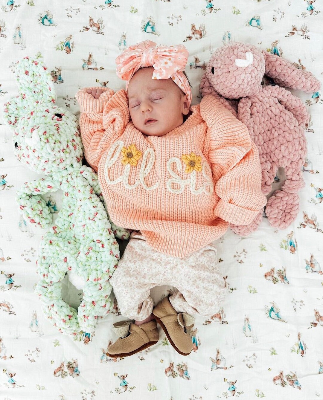 Stick and Stitch DIY Name Sweater Embroidered Lil Sis Big Sis Stick and Stitch Name Hand ...