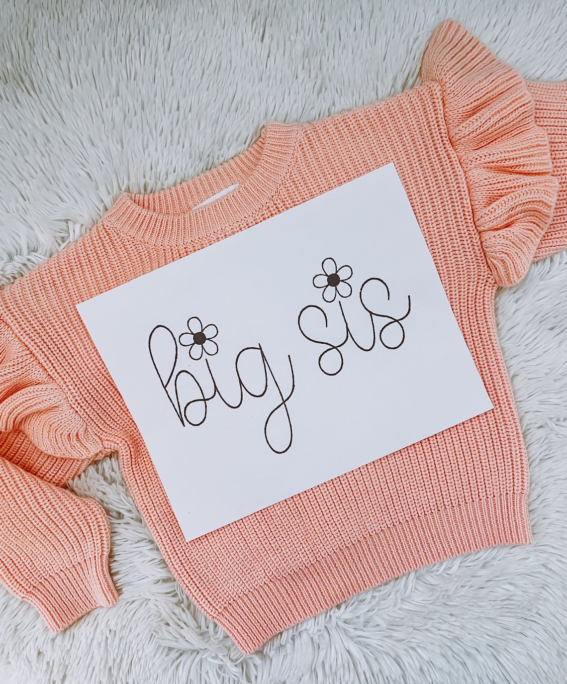 Stick and Stitch DIY Name Sweater Embroidered Lil Sis Big Sis Stick and Stitch Name Hand ...