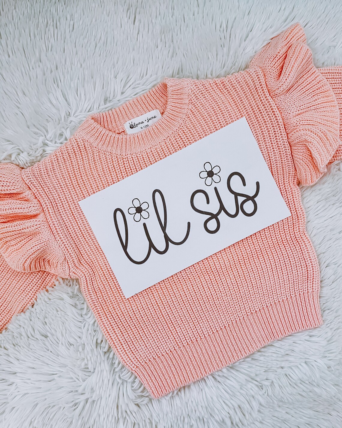 Stick and Stitch DIY Name Sweater Embroidered Lil Sis Big Sis Stick and Stitch Name Hand ...