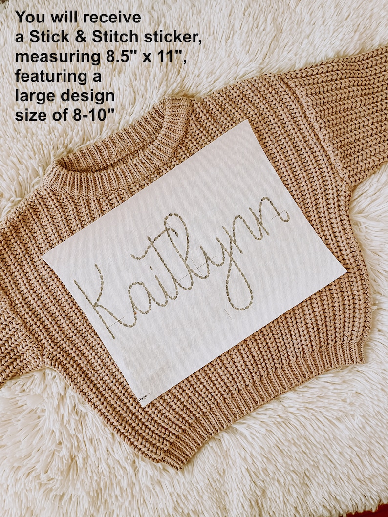 Stick and Stitch DIY Name Sweater Embroidered Name Sweater Stick and Stitch Name Hand Embroidery ...