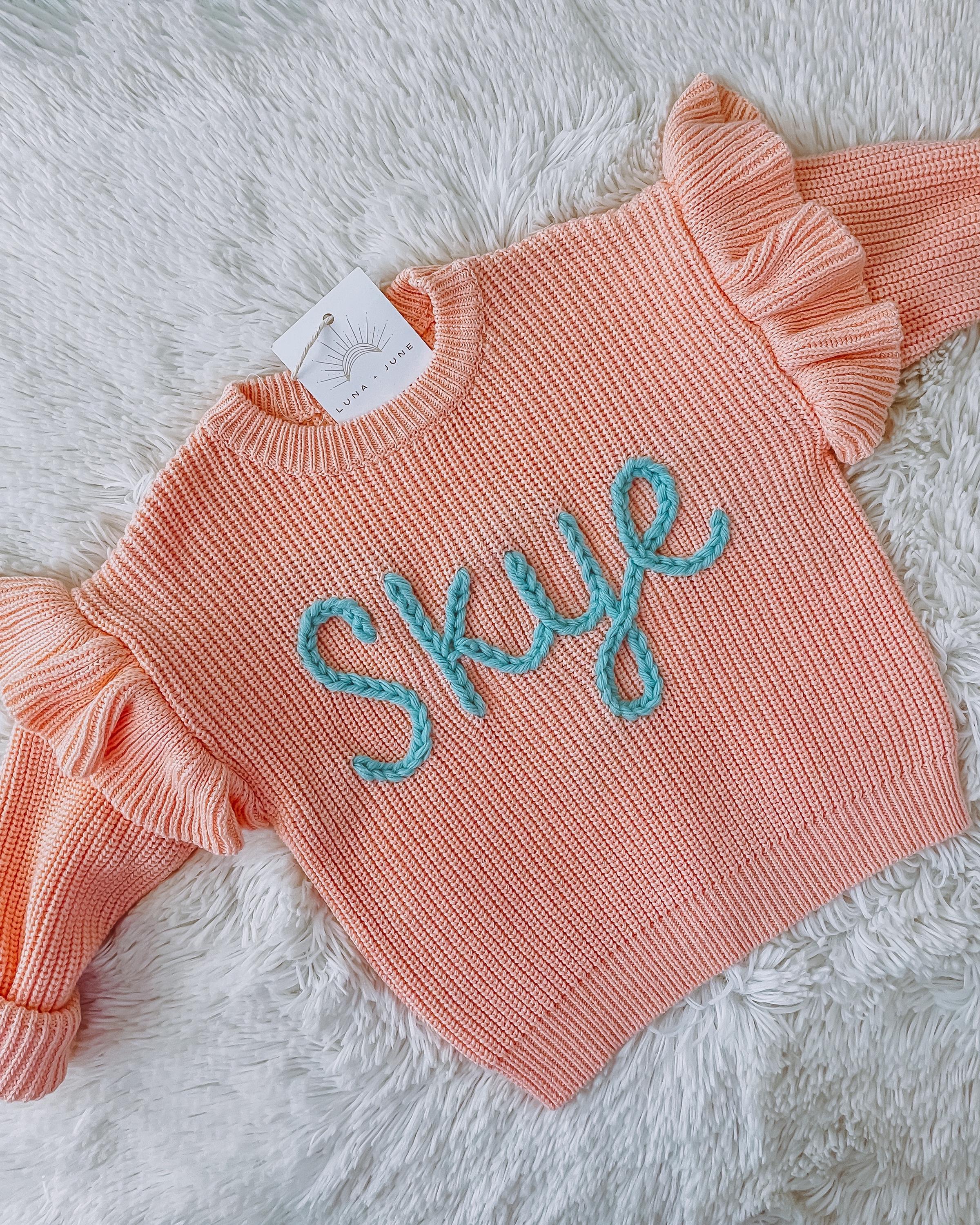 Stick and Stitch DIY Name Sweater Kit Embroidered Name Sweater Stick ...