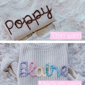 DIY Name Sweater Kit Embroidered Name Sweater Tutorial Stick and Stitch Name Hand Embroidery Kit ...