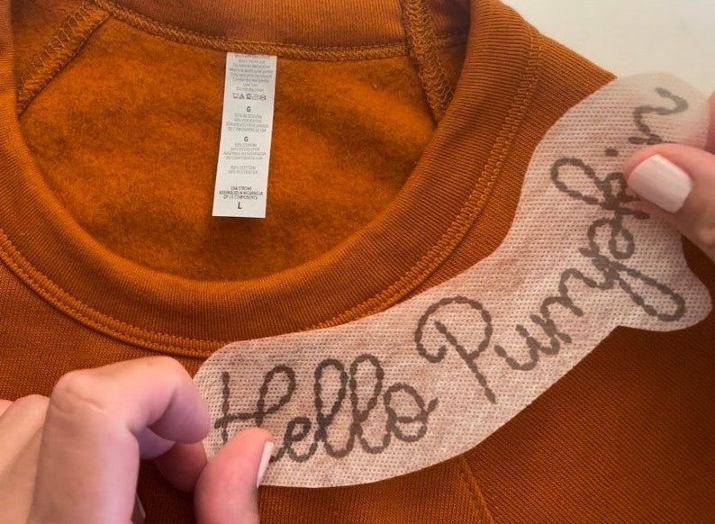 Stick and Stitch Hello Pumpkin Neck Embroidery Sticker Curved Collar ...