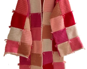 Crochet Patchwork Cardigan Pattern - Etsy