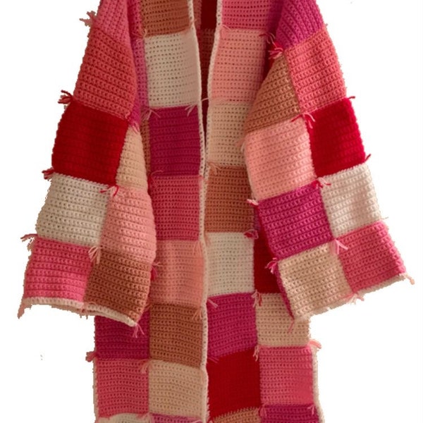 Crochet Patchwork Cardigan - Etsy