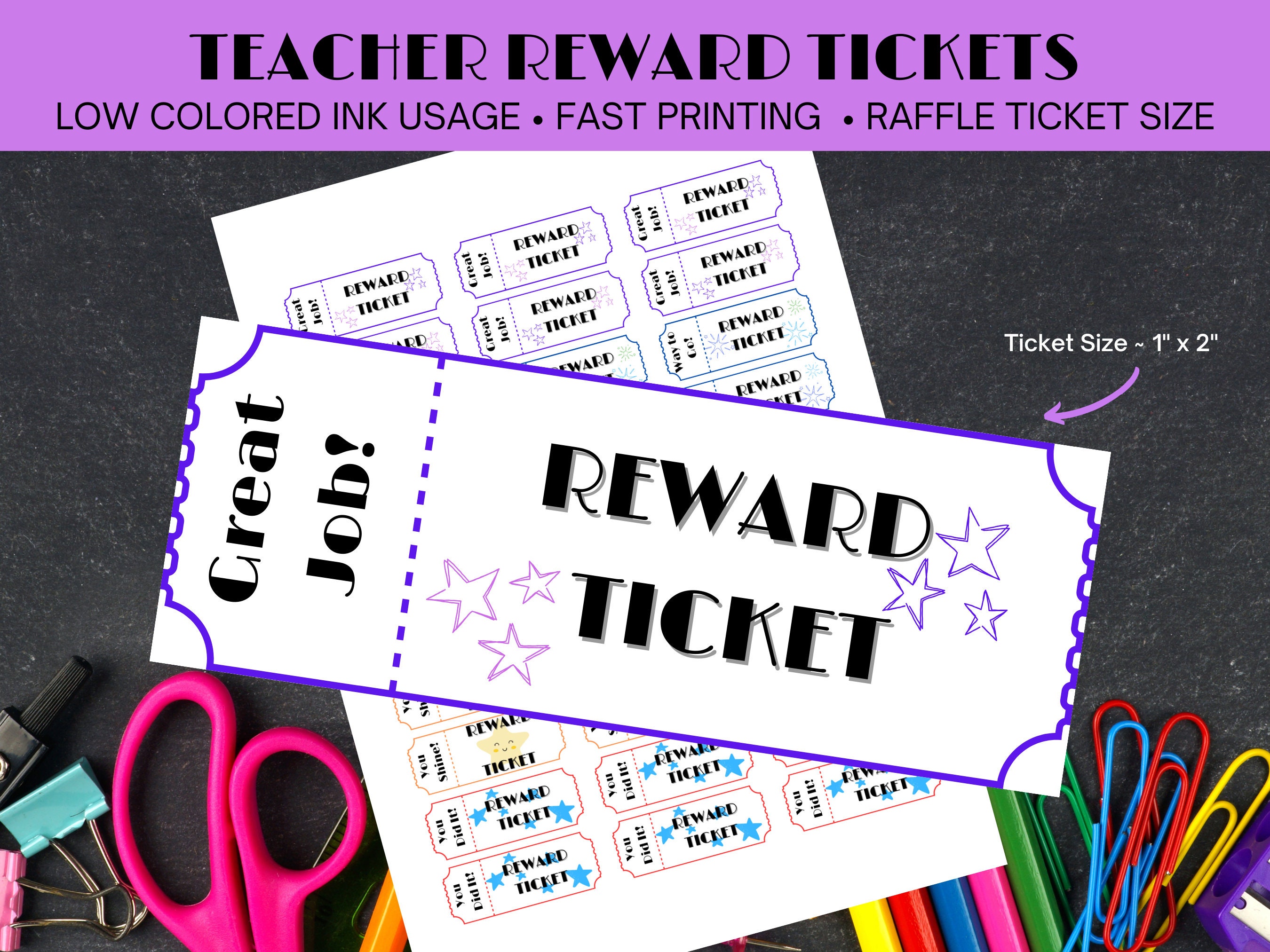 Positive Student Reward Tickets/coupons, Printable, Instant Digital ...