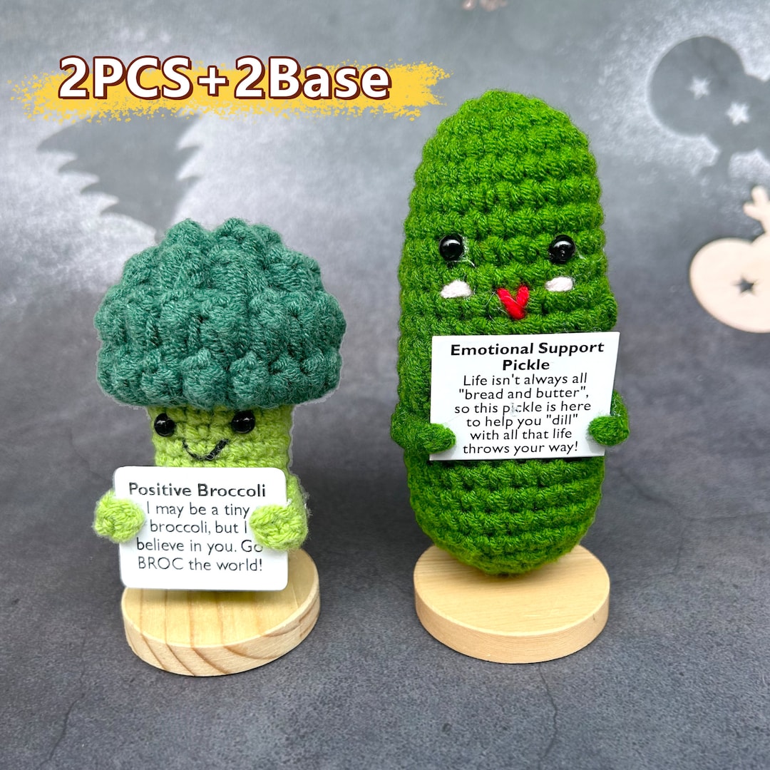 Emotional Support Pickle and Positive Broccoli -graduation Gift - Cute ...