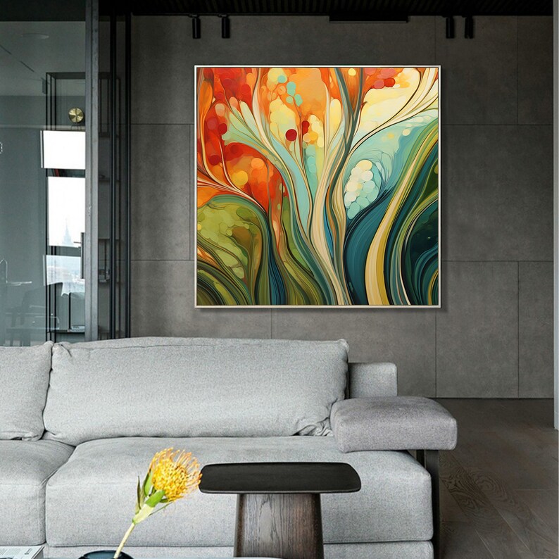 Abstract Blossom Floral Oil Painting on Canvas,large Wall Art, Original ...