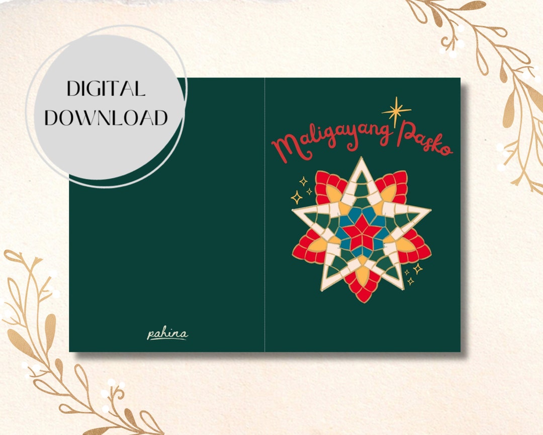 Printable Greeting Cards - Christmas Card - Filipino Christmas Card ...