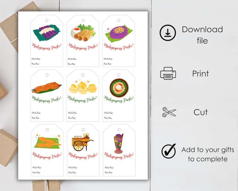 Christmas Tags - Gift Tags - Printable Holiday Tags- Paskong Pinoy Tags ...