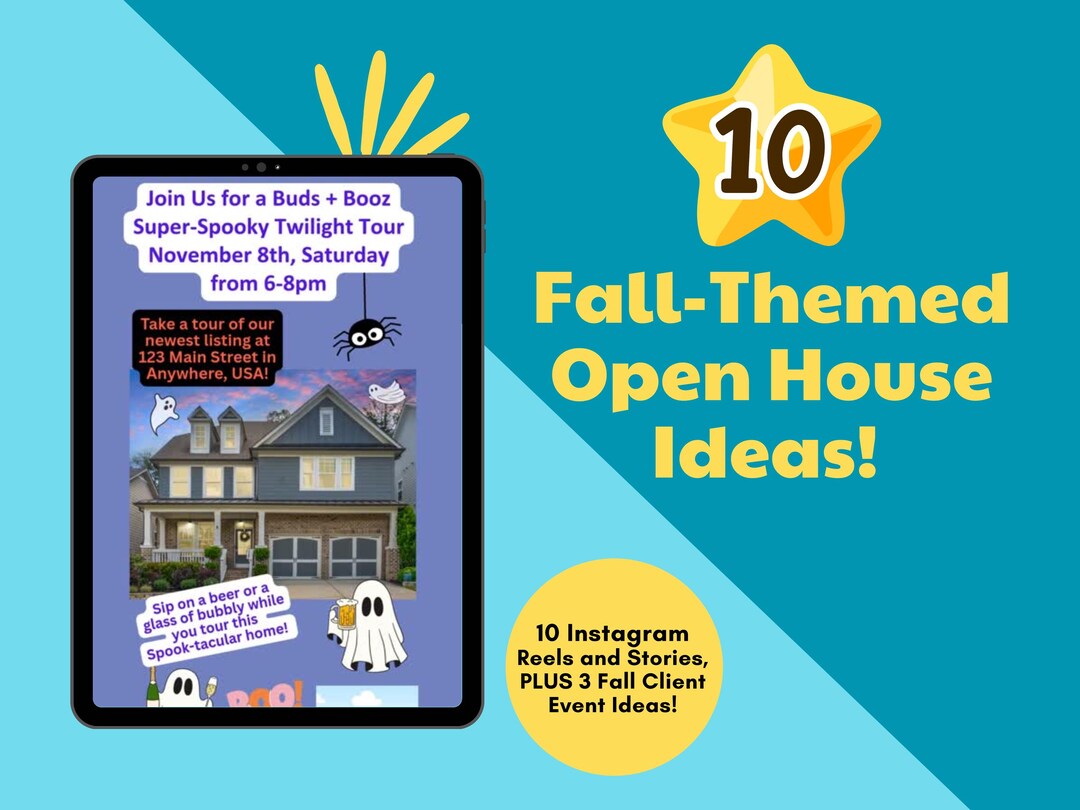 10 Unique Fall-themed Open House Ideas for REALTORS | 100% Editable ...
