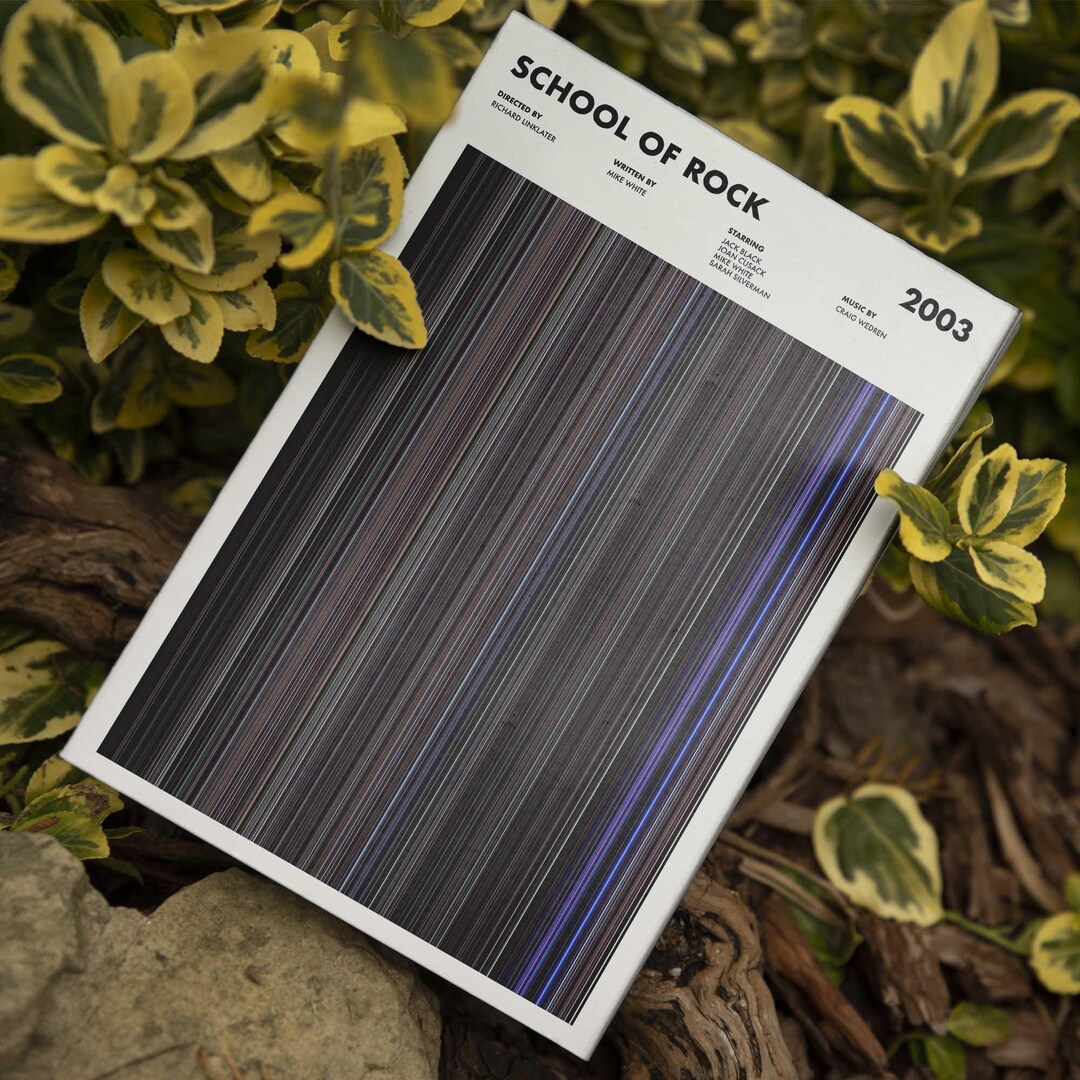 School of Rock 2003 Movie Barcode Poster School of Rock - Etsy