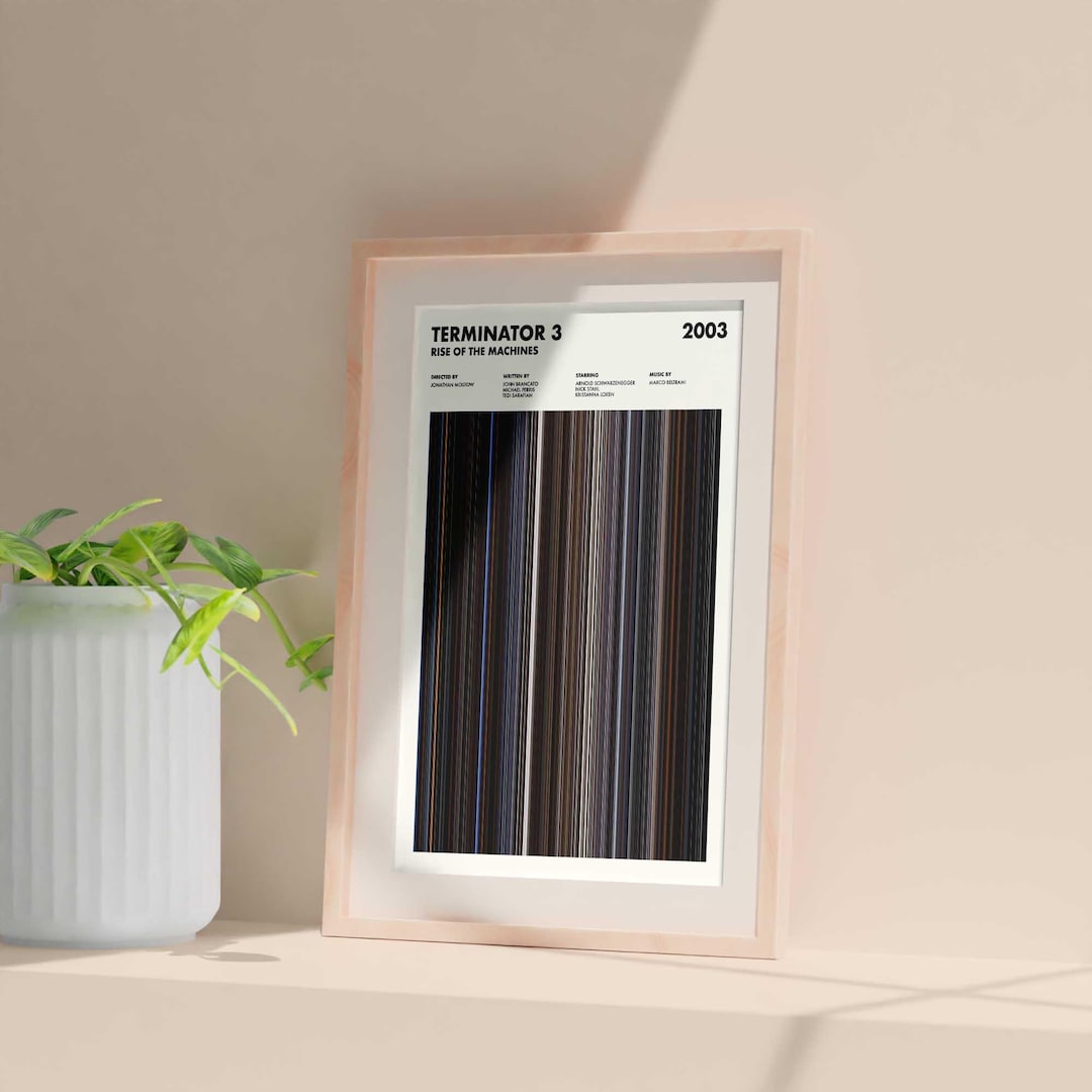 Rise of the Machines 2003 Movie Barcode Poster Terminator 3 - Etsy