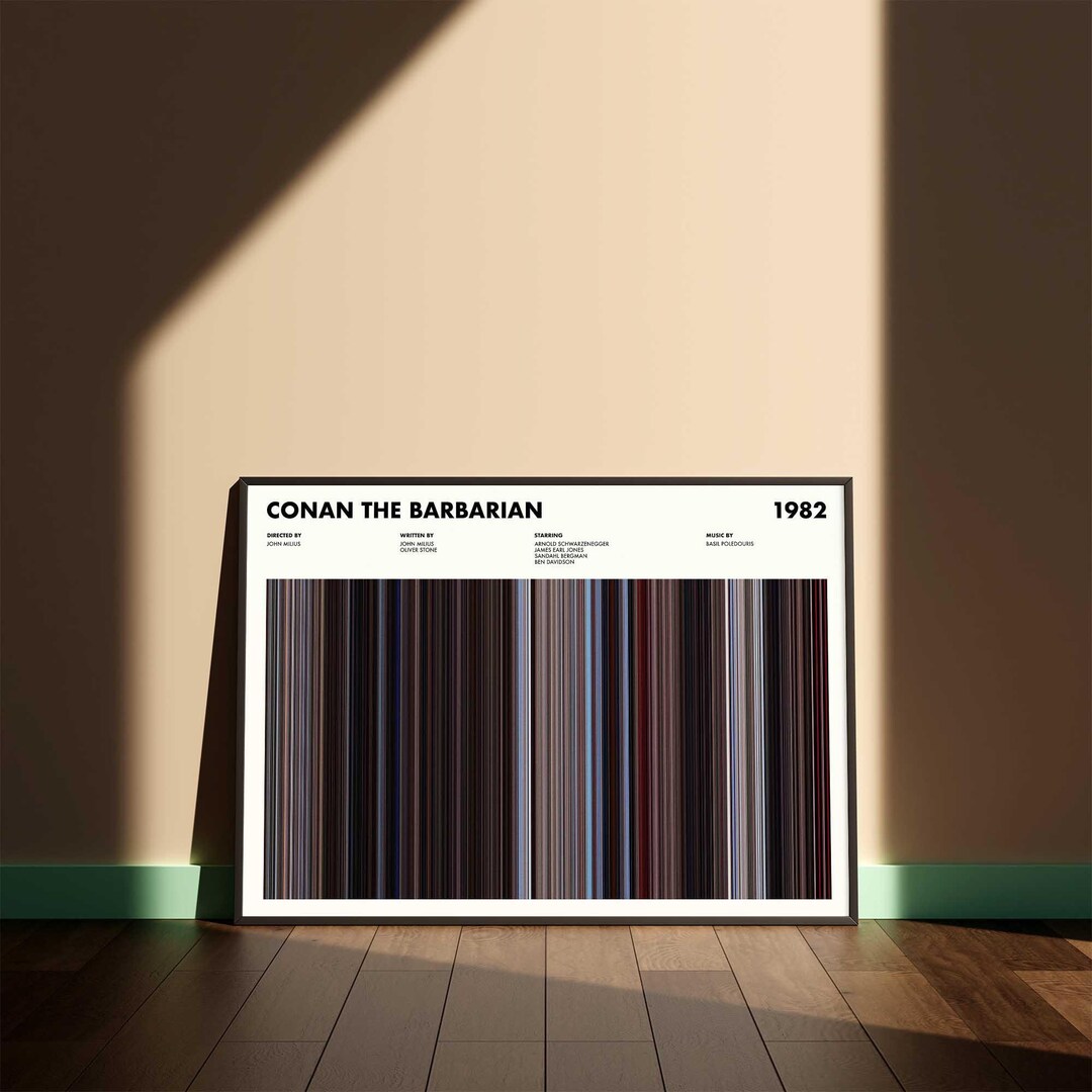 Conan the Barbarian 1982 Movie Barcode Poster Movie Print - Etsy