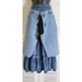 Upcycle Frayed Modesty Denim Bottom, Cover up Skirt,pair With Jeans or ...