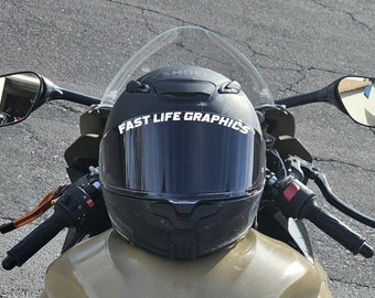2 Helmet Visor Stickers for Motorcycle Helmets, Sun Visor Strip, Custom Vinyl Sticker Multiple ...