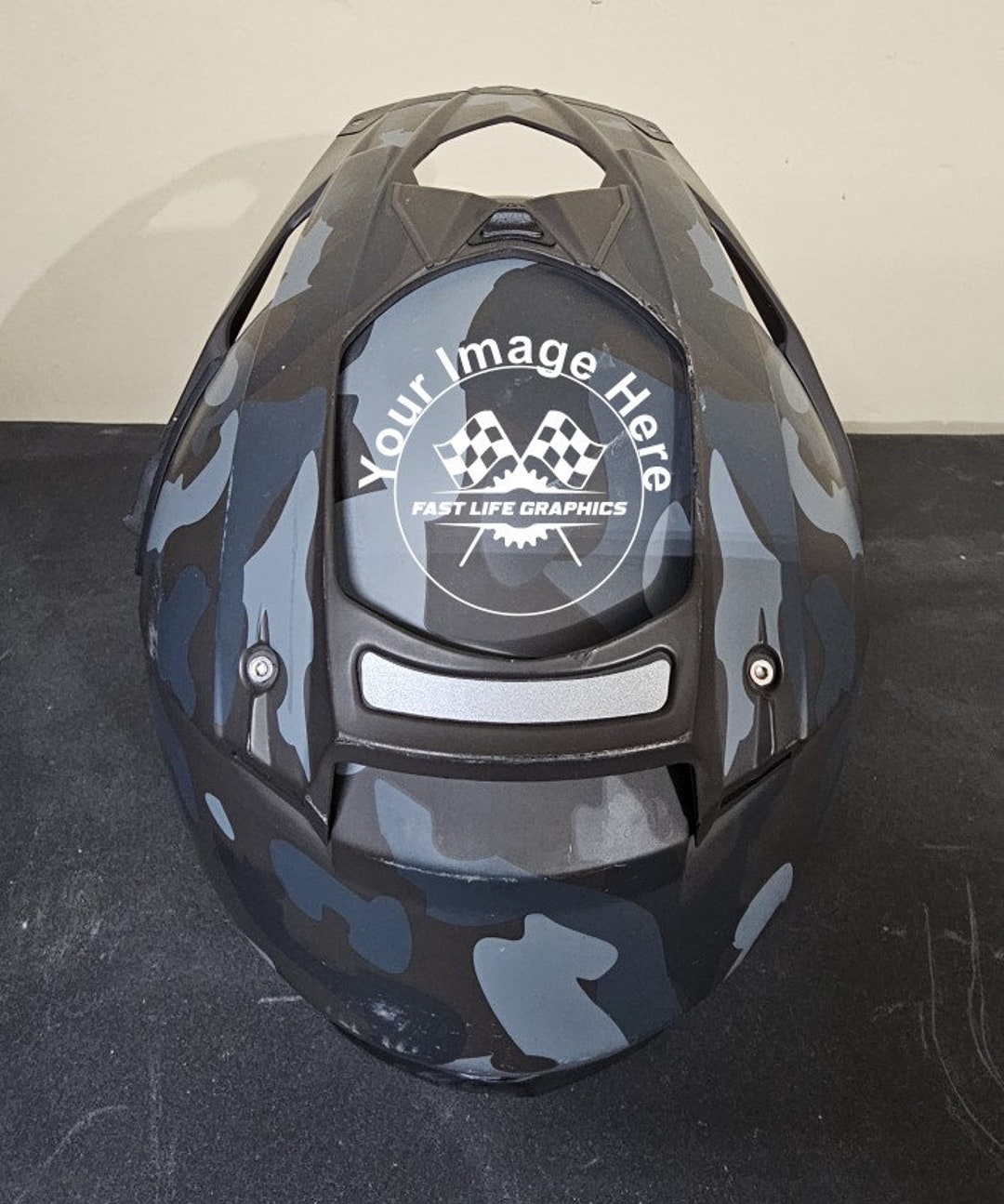 Custom Helmet Decals (2 Pack): Personalized Text or Logo - Etsy