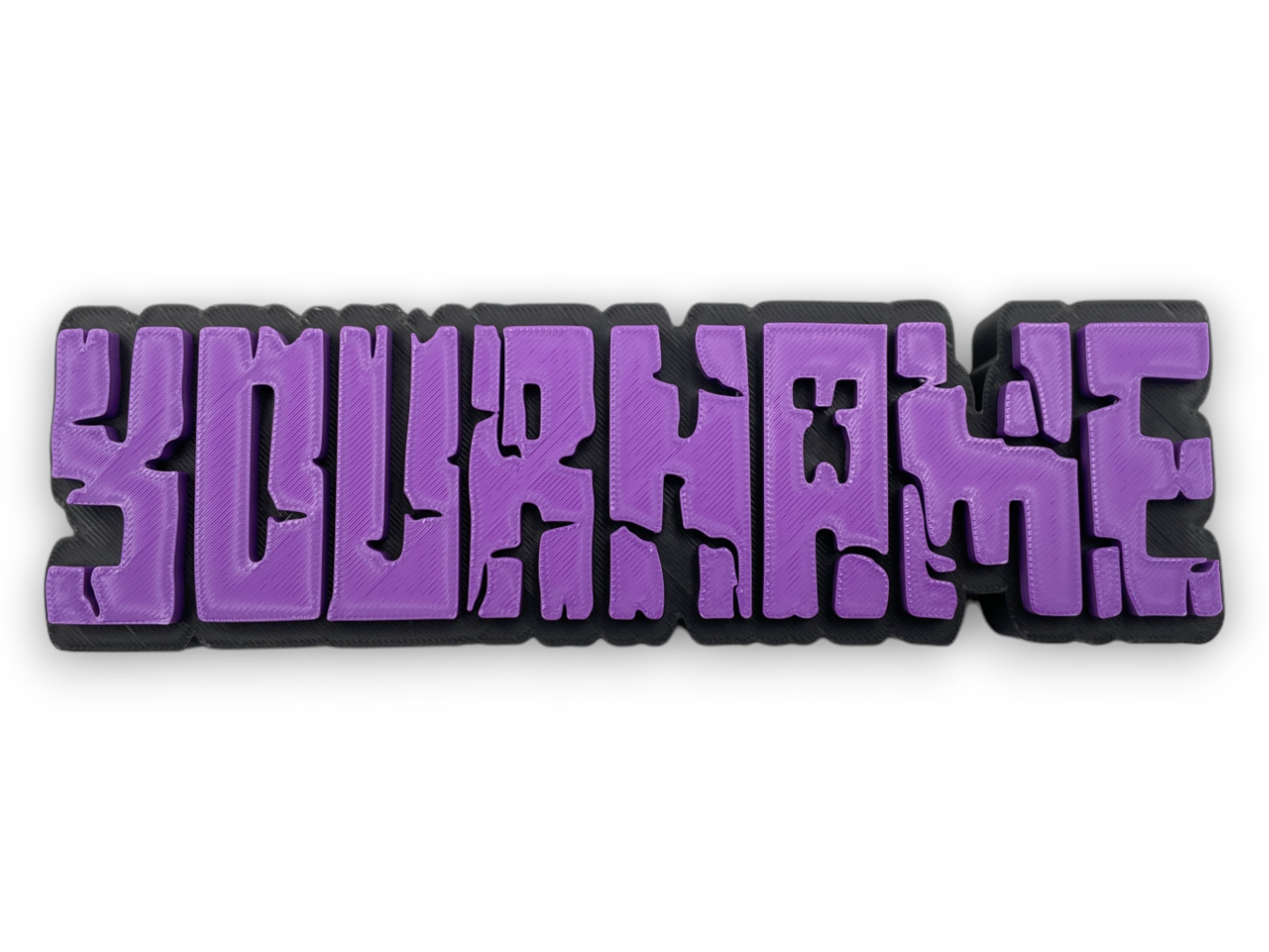 Custom Minecraft Name Plate Minecraft Inspired Font Desk Name Plate ...