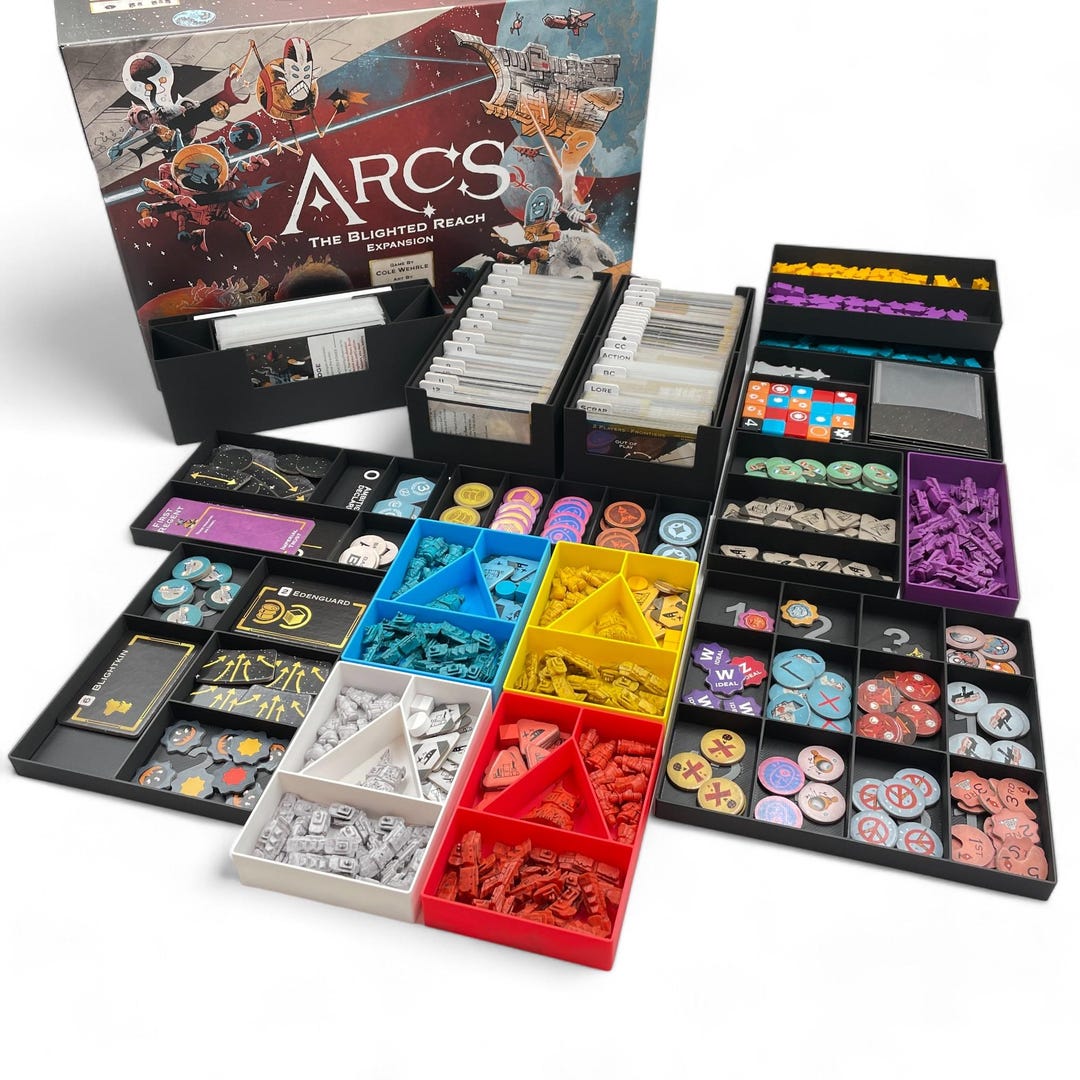 Arcs All Expansions Insert Arcs Board Game Storage Arcs Board Game Organizer 3D Printed ...