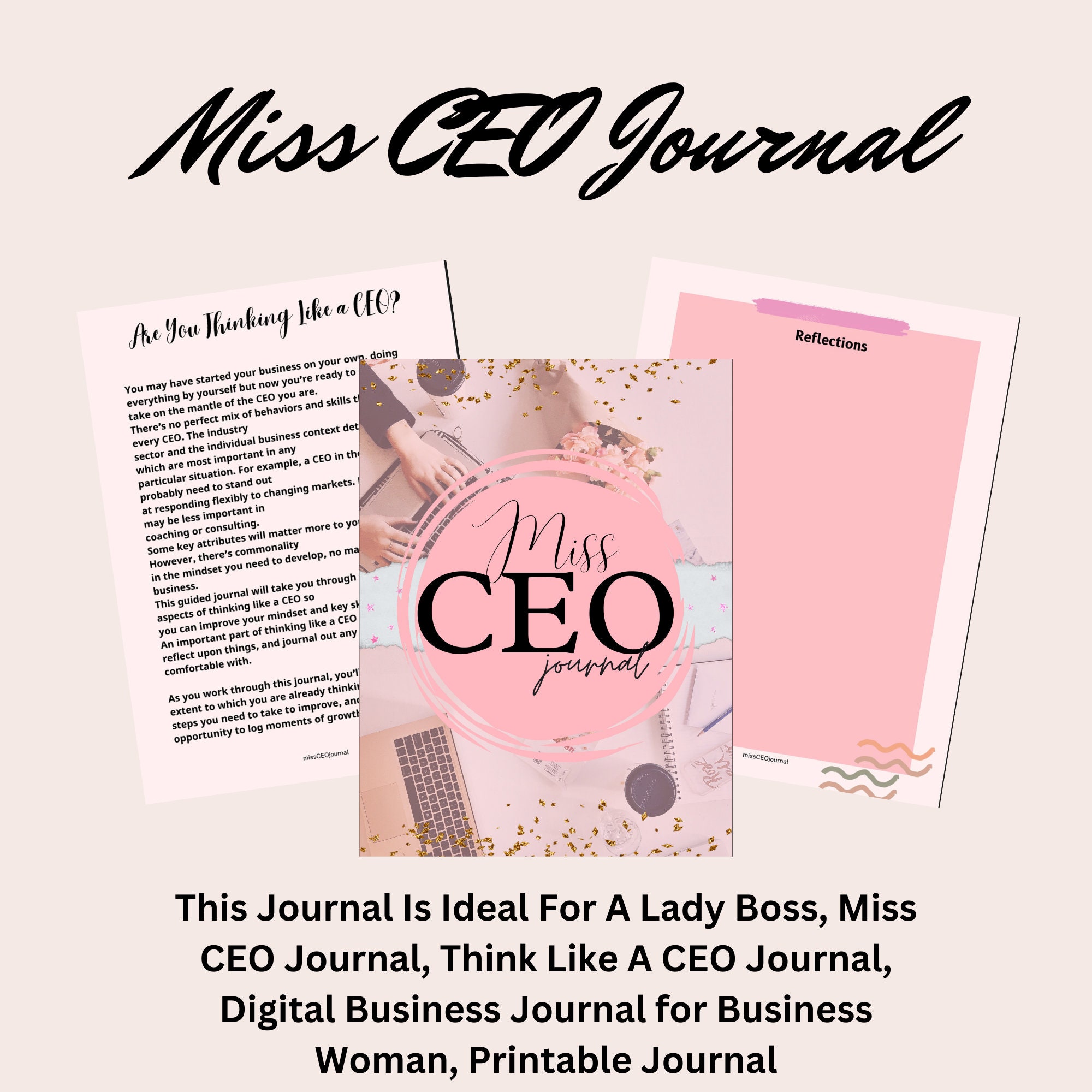 Miss CEO Journal, Printable Journal, Small Business Owner Journal ...