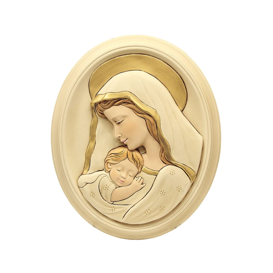 Mother Mary Plaque, Made in Italy ,catholic Painting, Christian ...