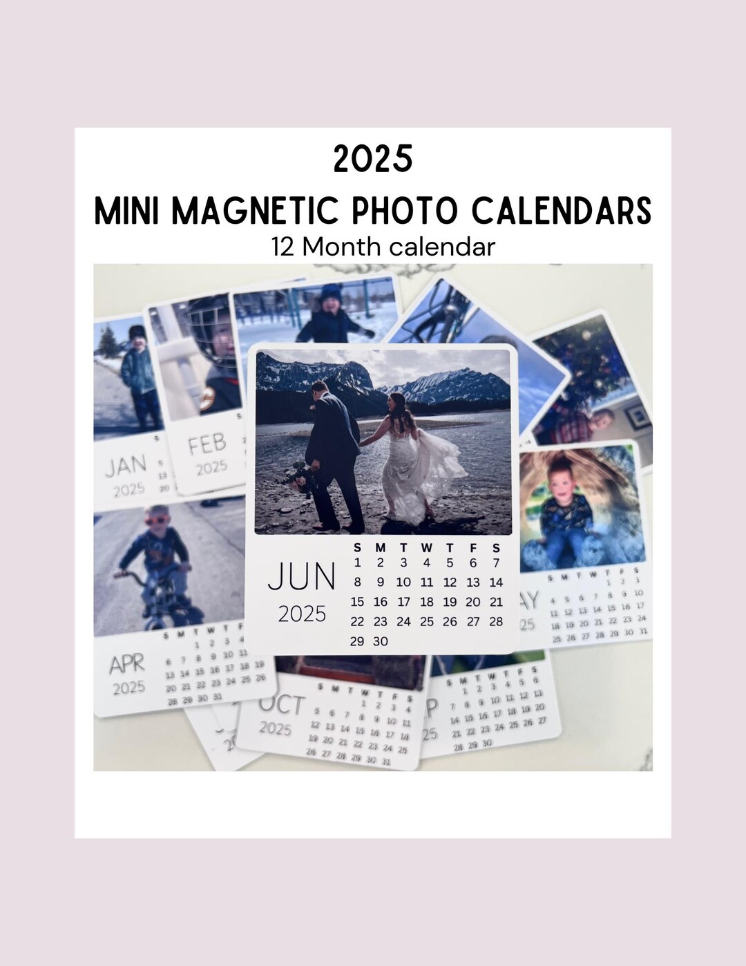 Calendar Magnets 2025,monthly Custom Photo Card,photo Magnet Calendar ...