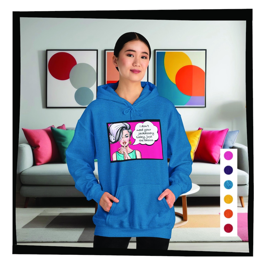 Jackassery Funny Hoodie, Pop Art Hoodie, Warm Cotton-poly Blend ...