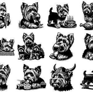 Yorkshire Terrier Svg Dog Silhouette Svg Dog Clipart - 114 Cut Files ...