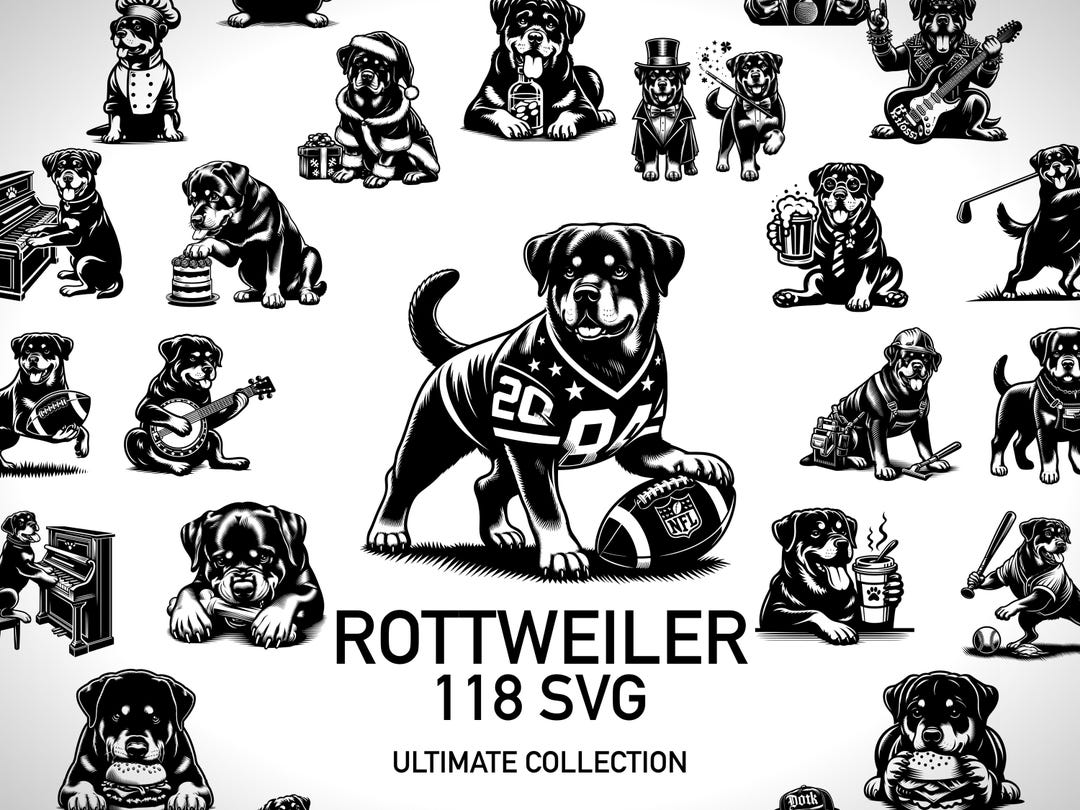 Rottweiler SVG Rottie Dog SVG Rottweiler Lover Rottweiler Dad ...