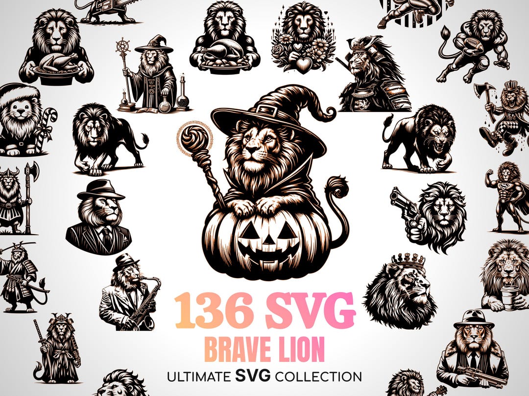 Lion SVG Mufasa SVG Scar Lion SVG Aslan Svg Leo Simba Svg Pride ...