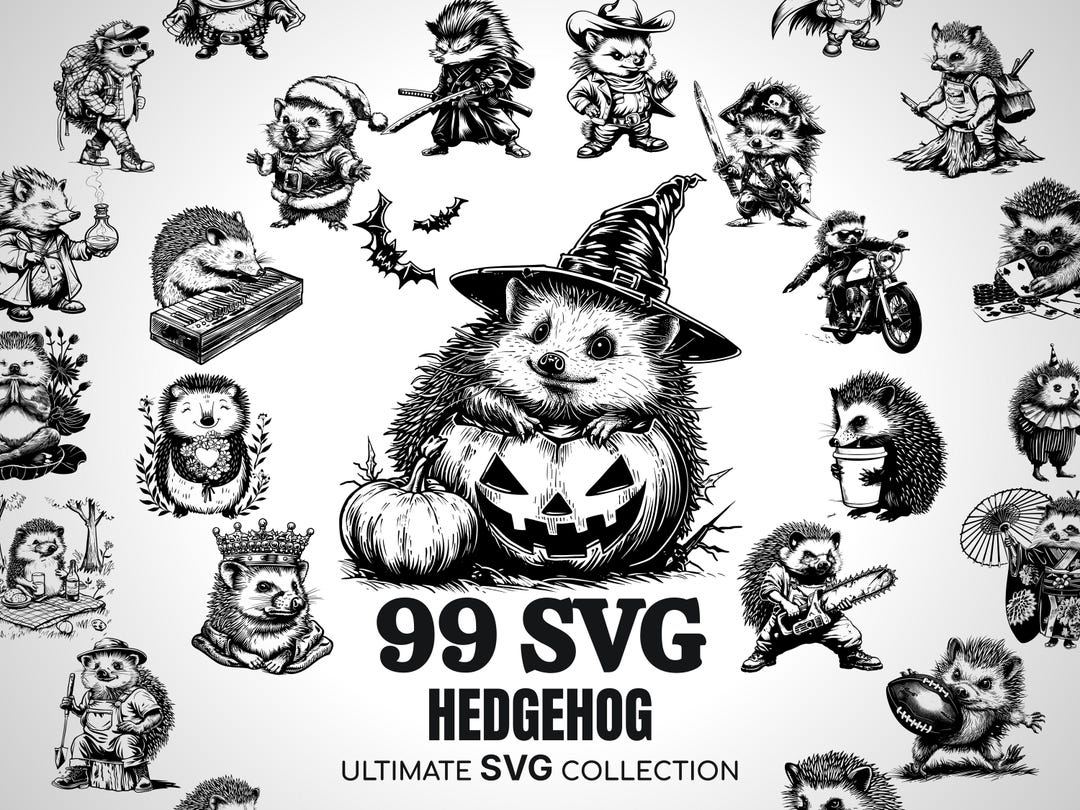 Hedgehog SVG Cute Hedgehog SVG Bundle Hedgehog Gifts Hedgehog Lover ...