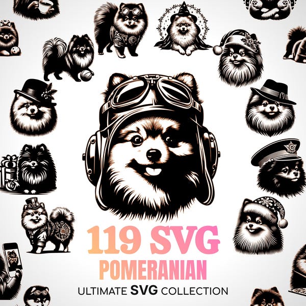 Pomeranian Svg - Etsy